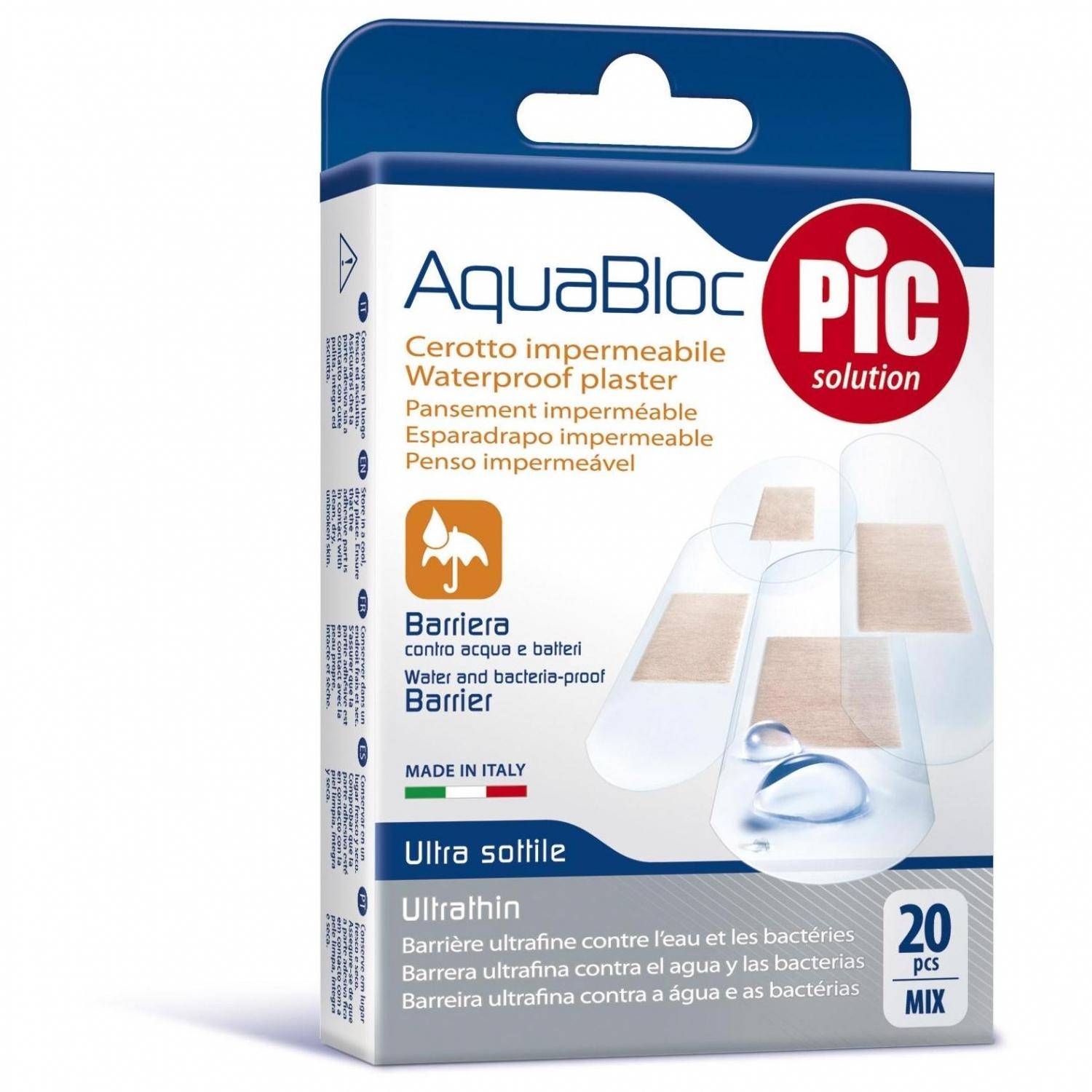 Boite de 20 pansements AQUABLOC Pic